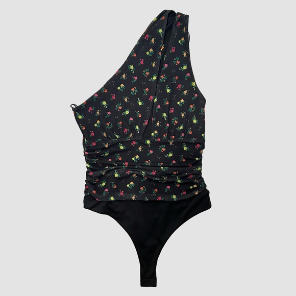 AFRM | Tops | Afrm The Label One Shoulder Floral Print Kim Mesh ...